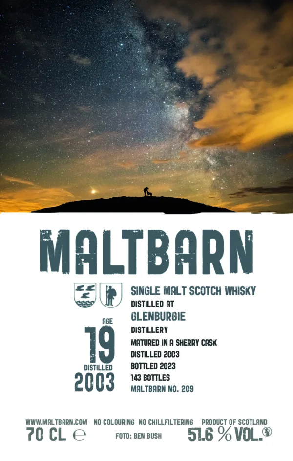 Maltbarn Glenburgie 19yo 2003 Sherry 51.6% – Whisky AGE・艾雷重擊