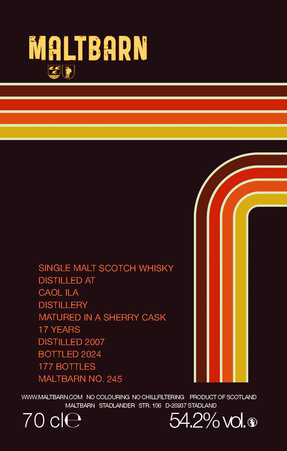 Maltbarn Caol Ila 2007 17yo Sherry 54.2% – Whisky AGE・艾雷重擊